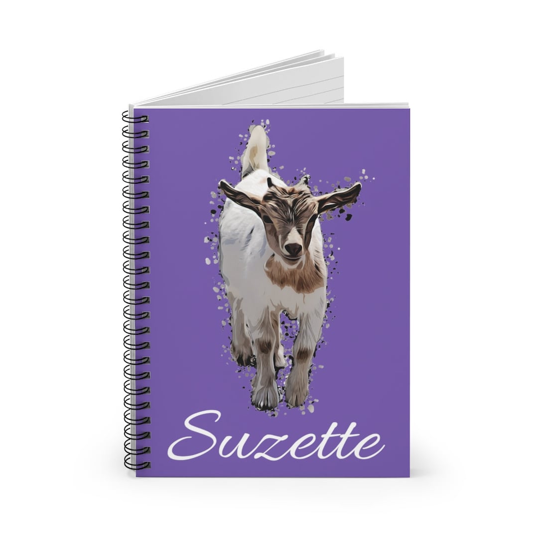 Goat, Goat Gift, Journal, Spiral Notebook, Personalized, Goat Girl ...