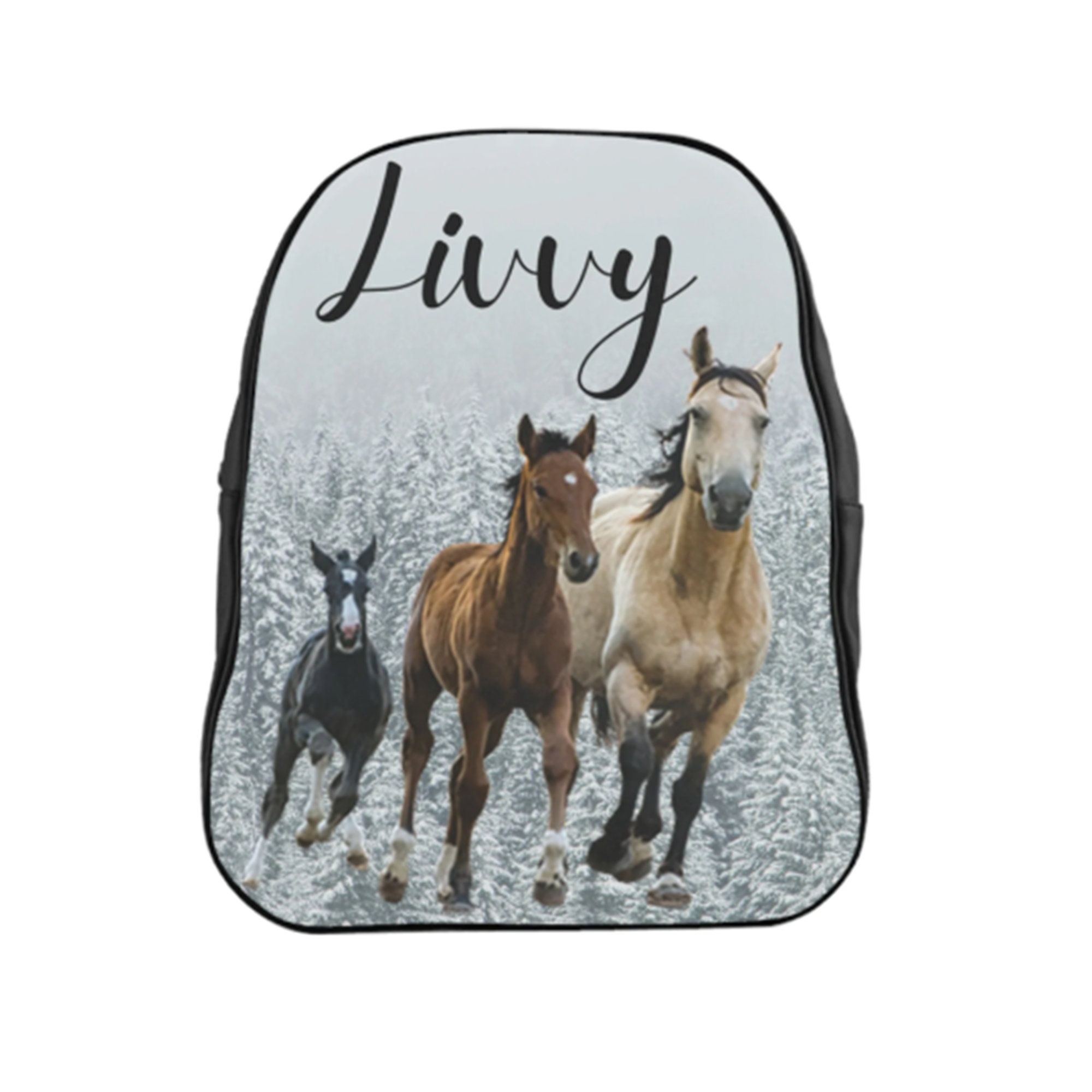 Personalized Horse Backpack Horse School Bag Horse Lover - Etsy