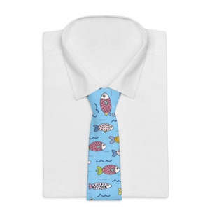 Fish Tie, Fish Necktie, Necktie, Fish Gifts, Groom, Prom, Anniversary ...