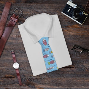 Fish Tie, Fish Necktie, Necktie, Fish Gifts, Groom, Prom, Anniversary ...