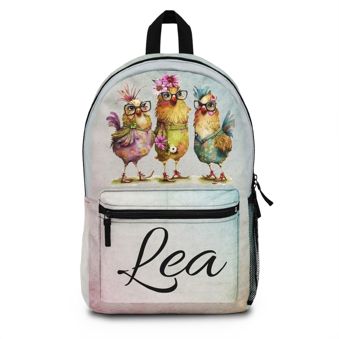 Chicken Backpack, Backpack With Name, Chicken Lover Gift, Diaper Bag ...