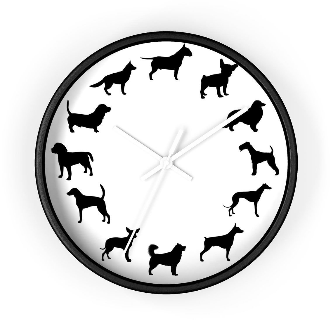 Dog Wall Clock Dog Breed Clock Wall Hanging Clock Dog Lover | Etsy