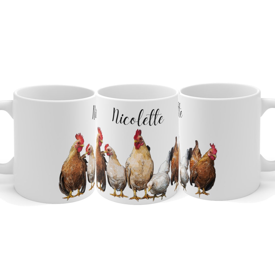 Chicken Mug, Chicken Coffee Mug, Personalized Chicken Cup, Chicken ...