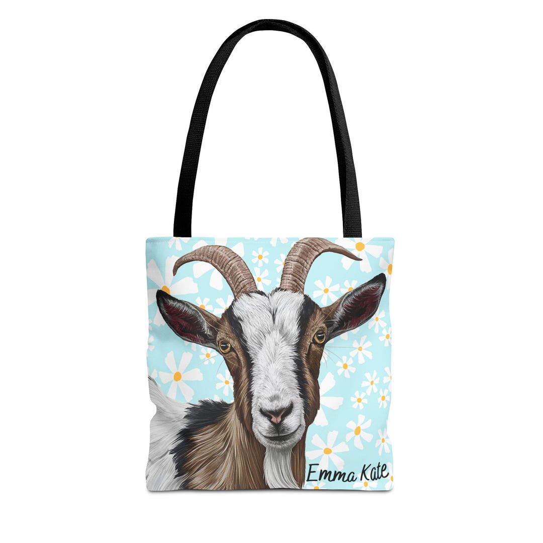 Custom Goat Tote Bag, Personalized Goat Tote Bag, Goat Diaper Bag, Goat ...