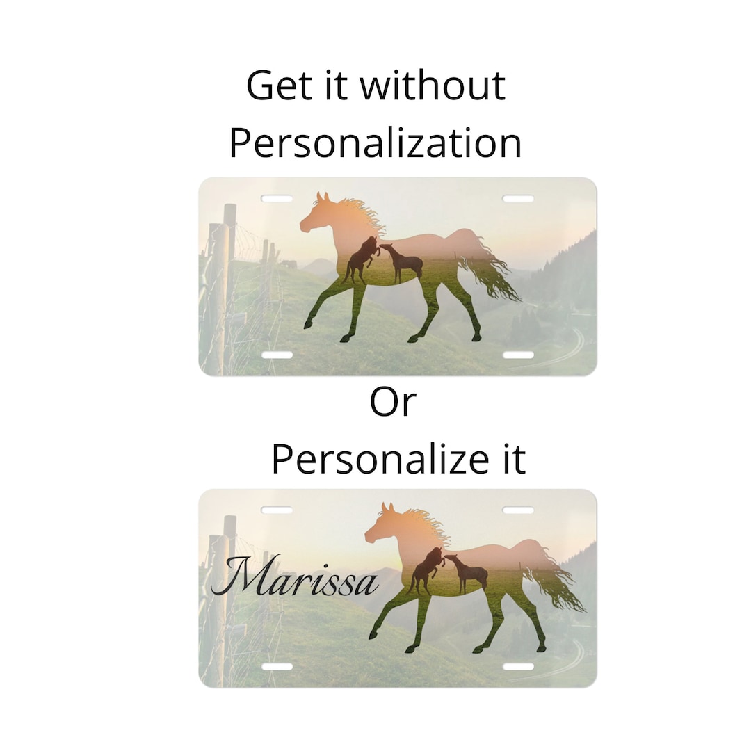 Personalized Horse License Plate Frame, Front License Plate, Gift for ...