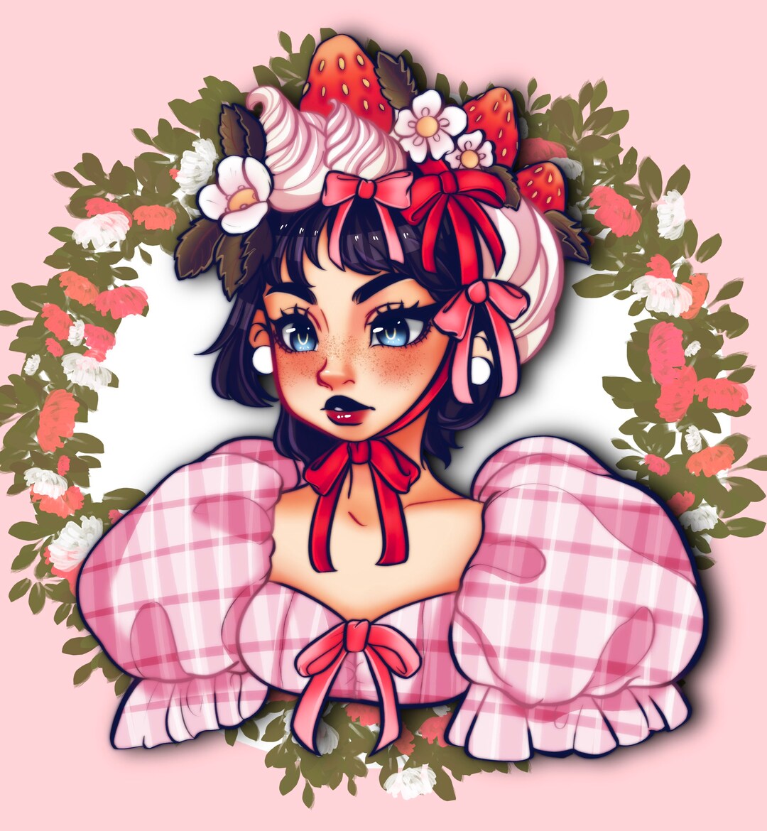 Strawberry Hat Art Print - Etsy