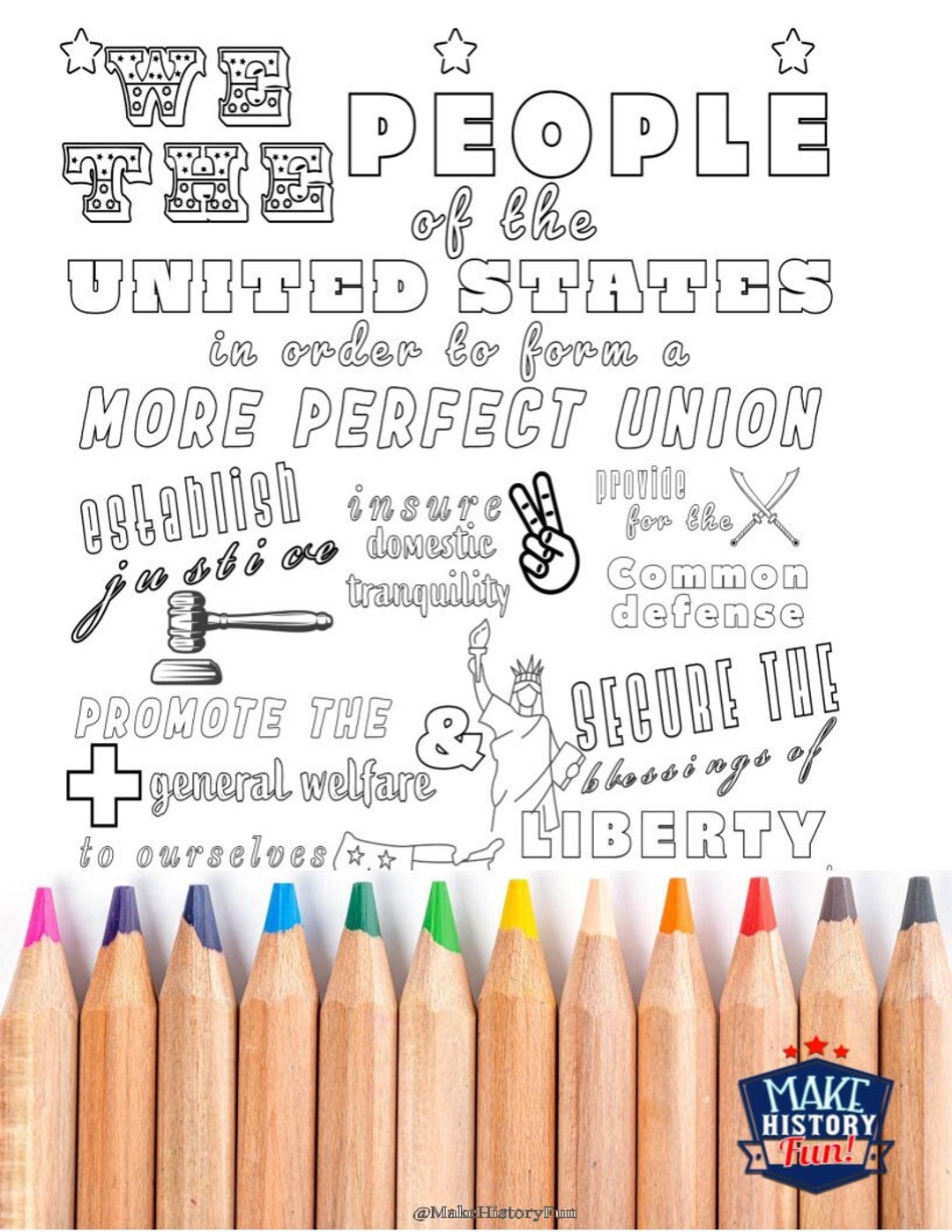 Color the Preamble - Etsy