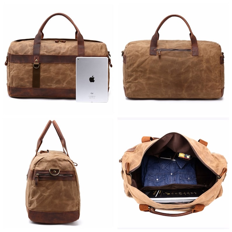 Personalized Duffel Bag Leather Weekend Bag Overnight Bag | Etsy