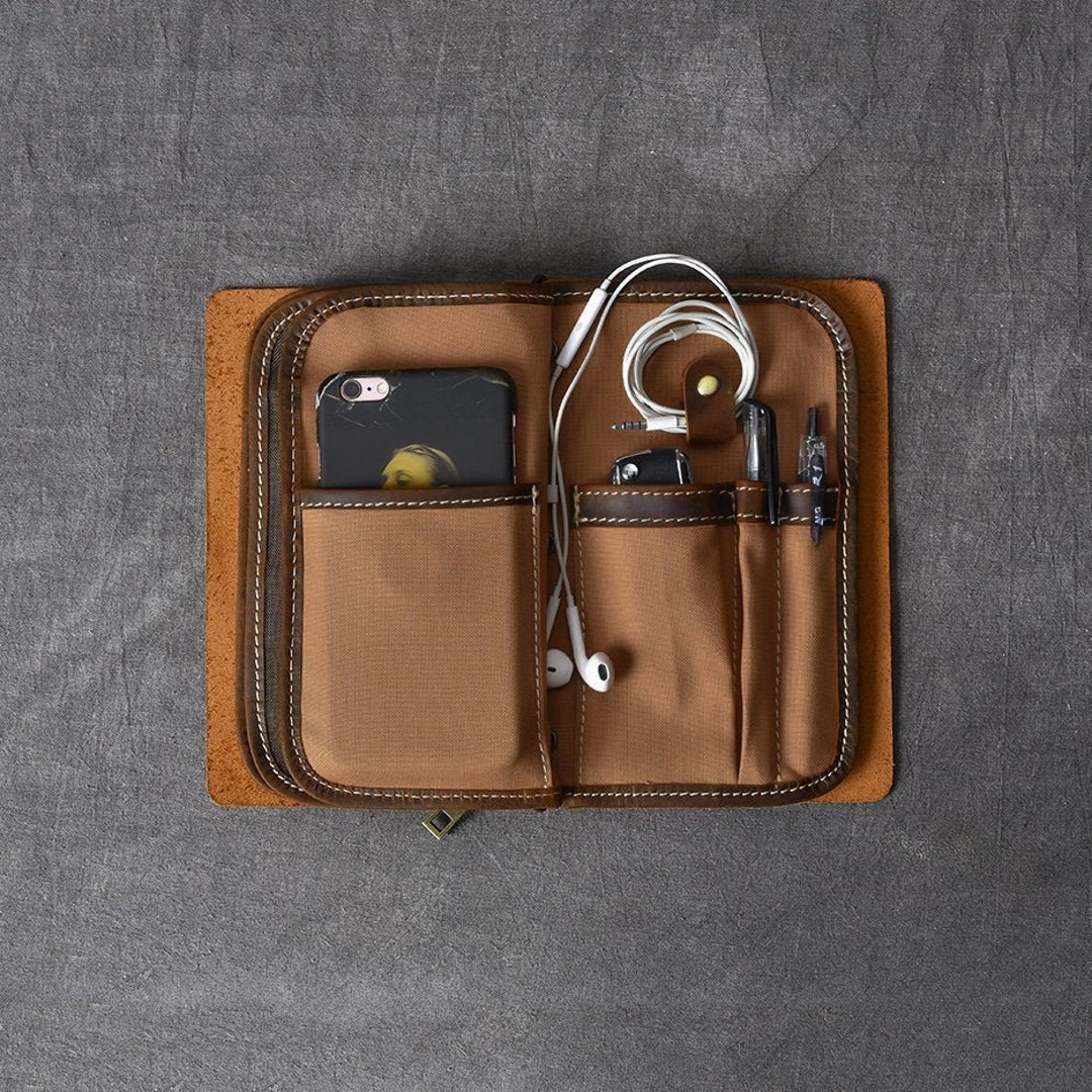 Handmade Mens Leather Travel Wallet Passport Wallet Leather Clutch ...