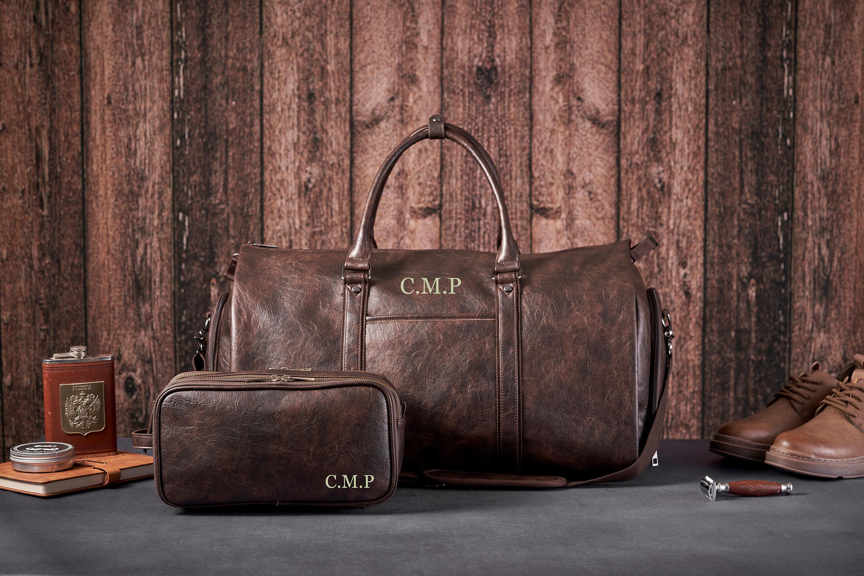 Personalized Garment Duffle Bag Set, Weekend Bag With Shoes Compartment ...