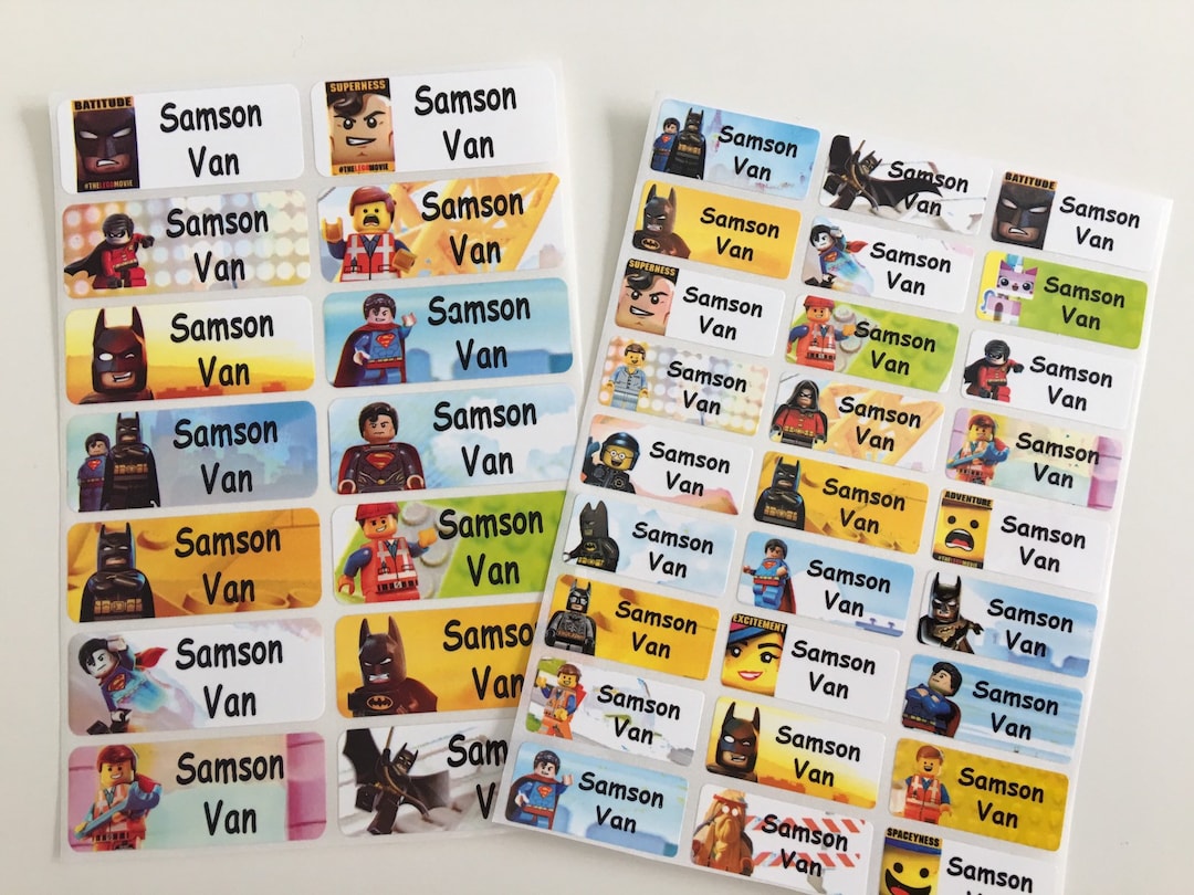 Super Hero Waterproof Sticker Name Label - Etsy