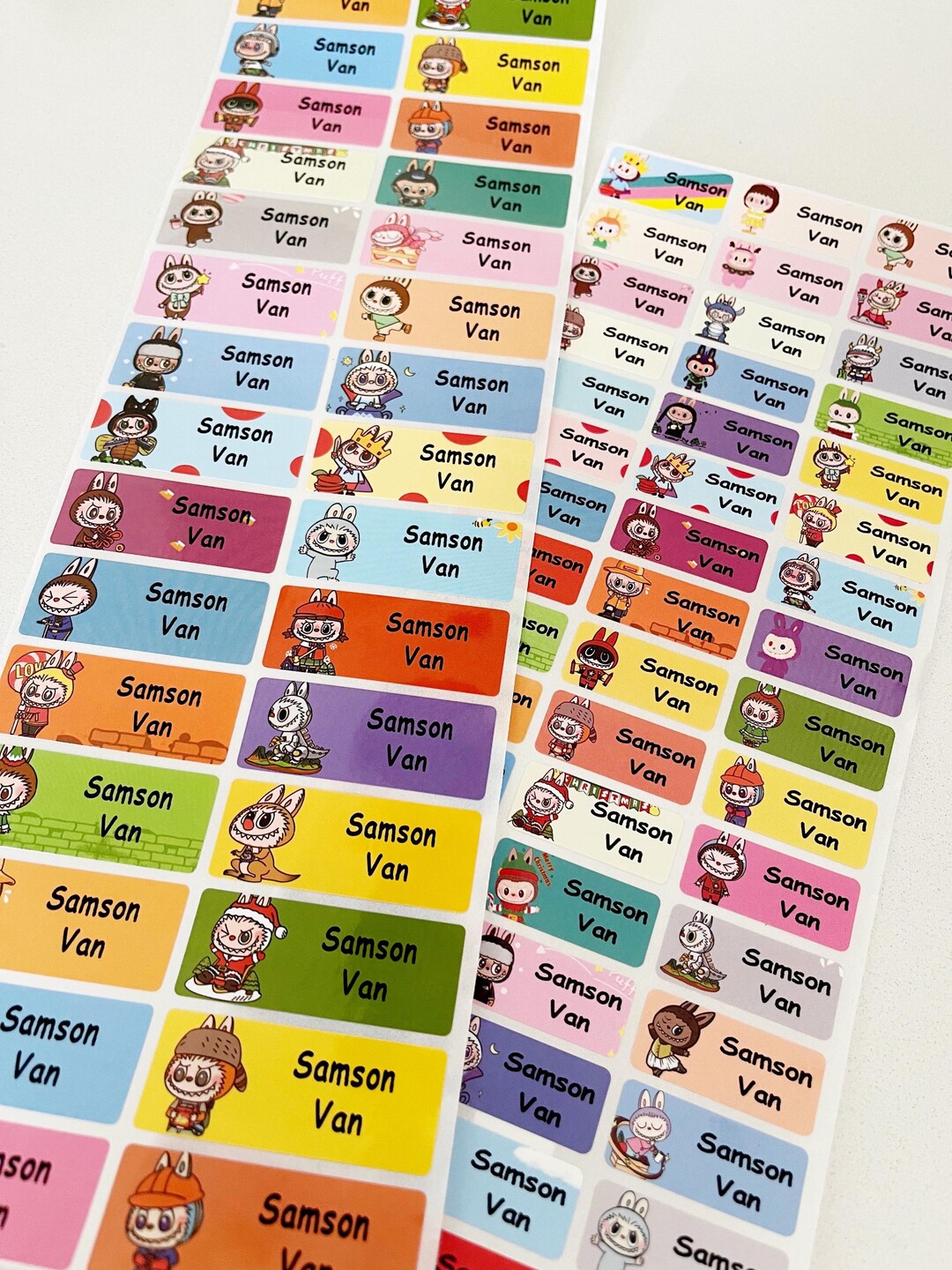 Labubu Waterproof Sticker Name Label - Etsy Canada