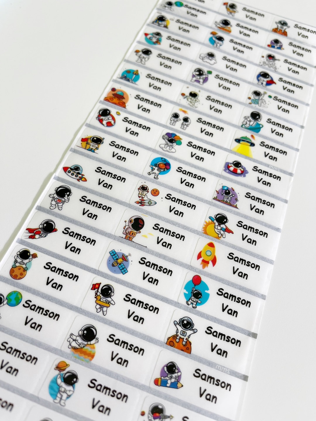 Astronaut Transparent Background Personalise Sticker Name Label ...