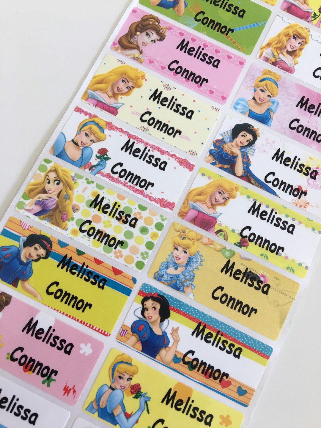 NEW Princess Theme Personalised Waterproof Sticker Name Label - Etsy