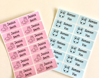 Iron on Personalised Sticker Name Label | Etsy