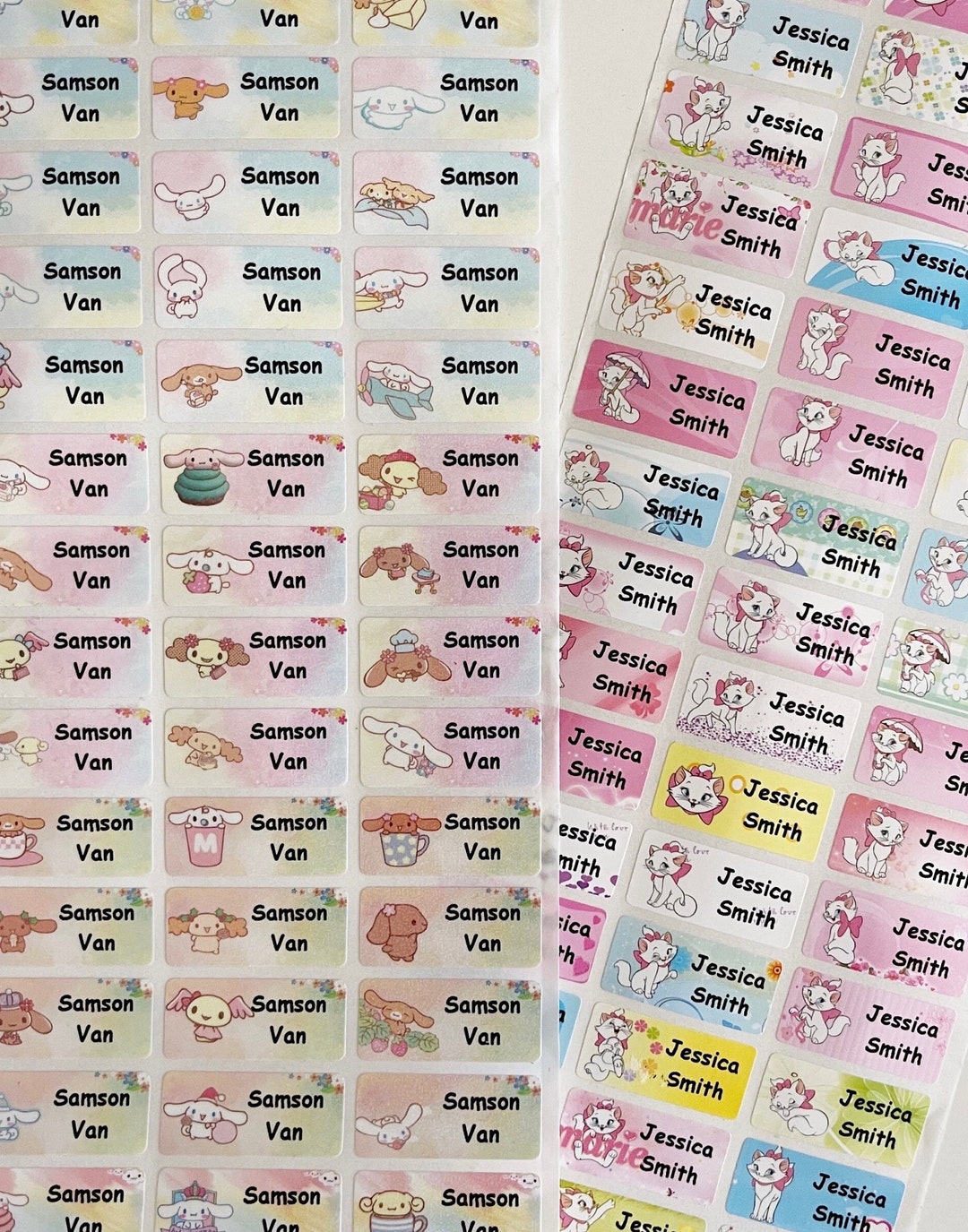 Cinnamoroll Personalise Sticker Name Label Waterproof - Etsy
