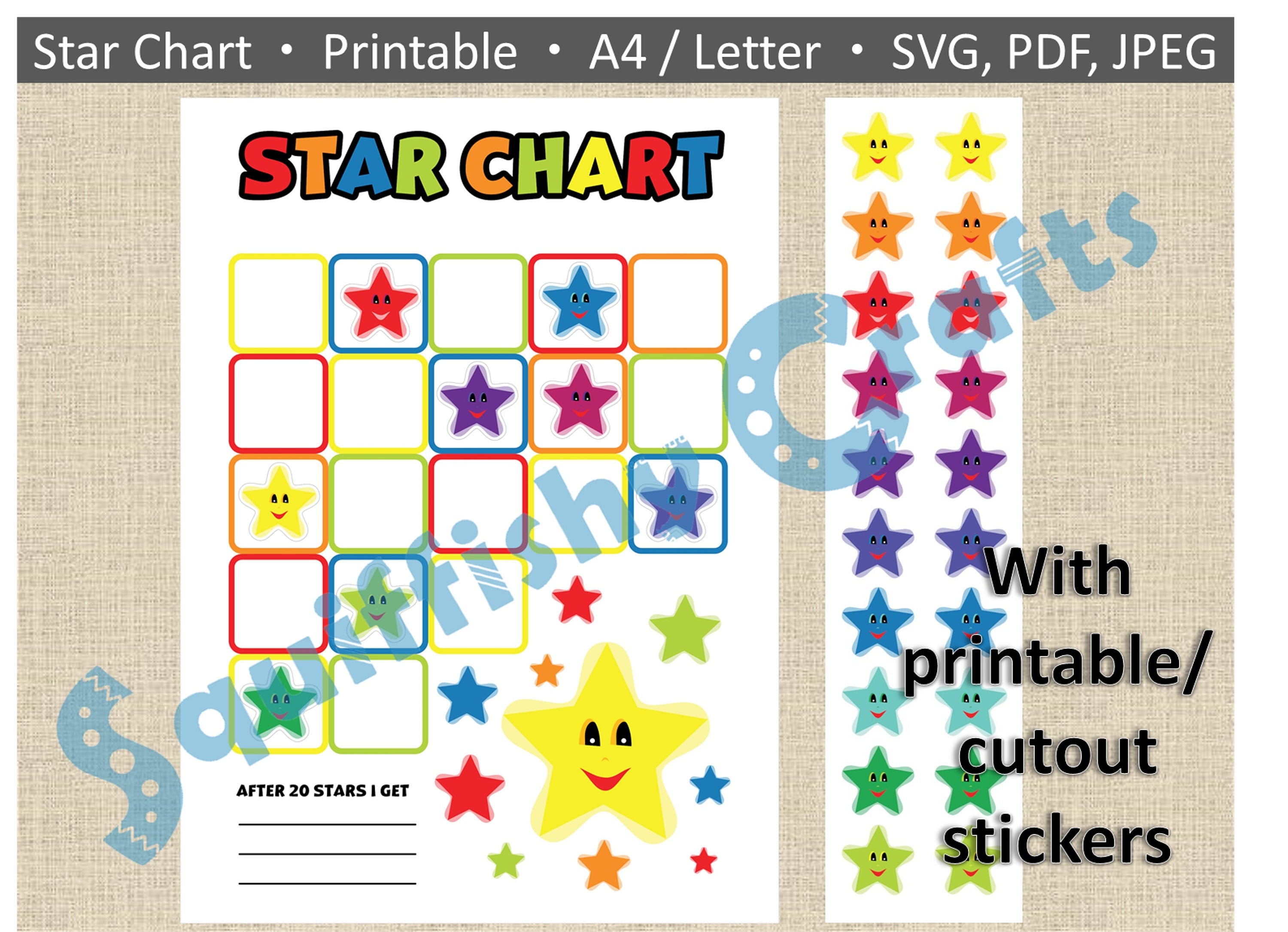 Star reward chart printable free - philadelphiality