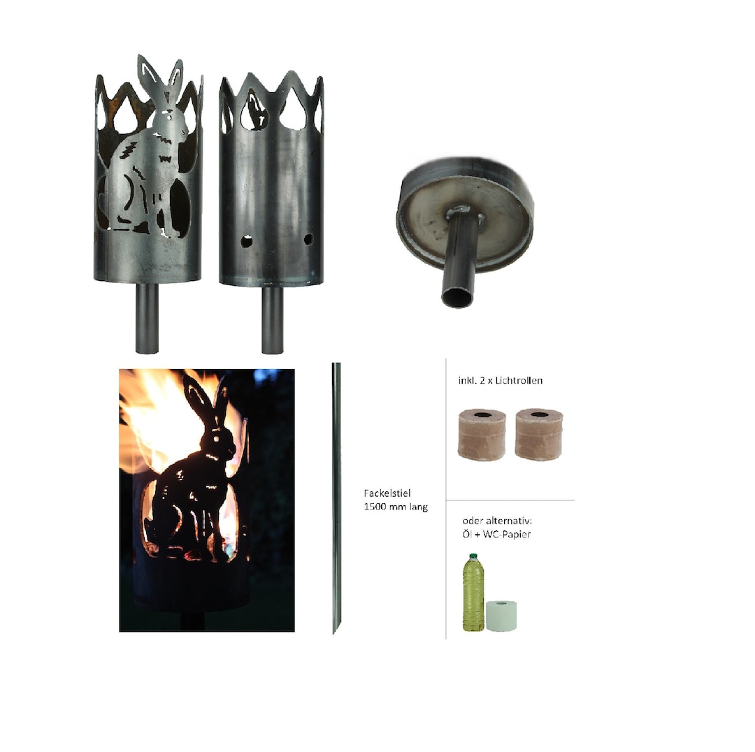 Rabbit Torch - Set, With Handle + Fuel - Etsy
