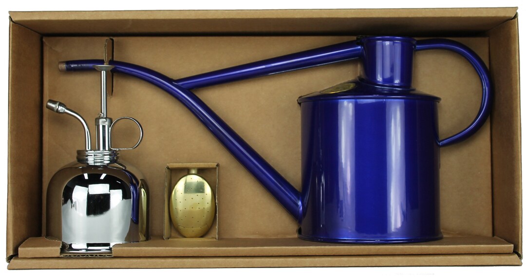 Haws Watering Can and Nickel Sprayer Set - the Rowley Ripple - Two Pint ...