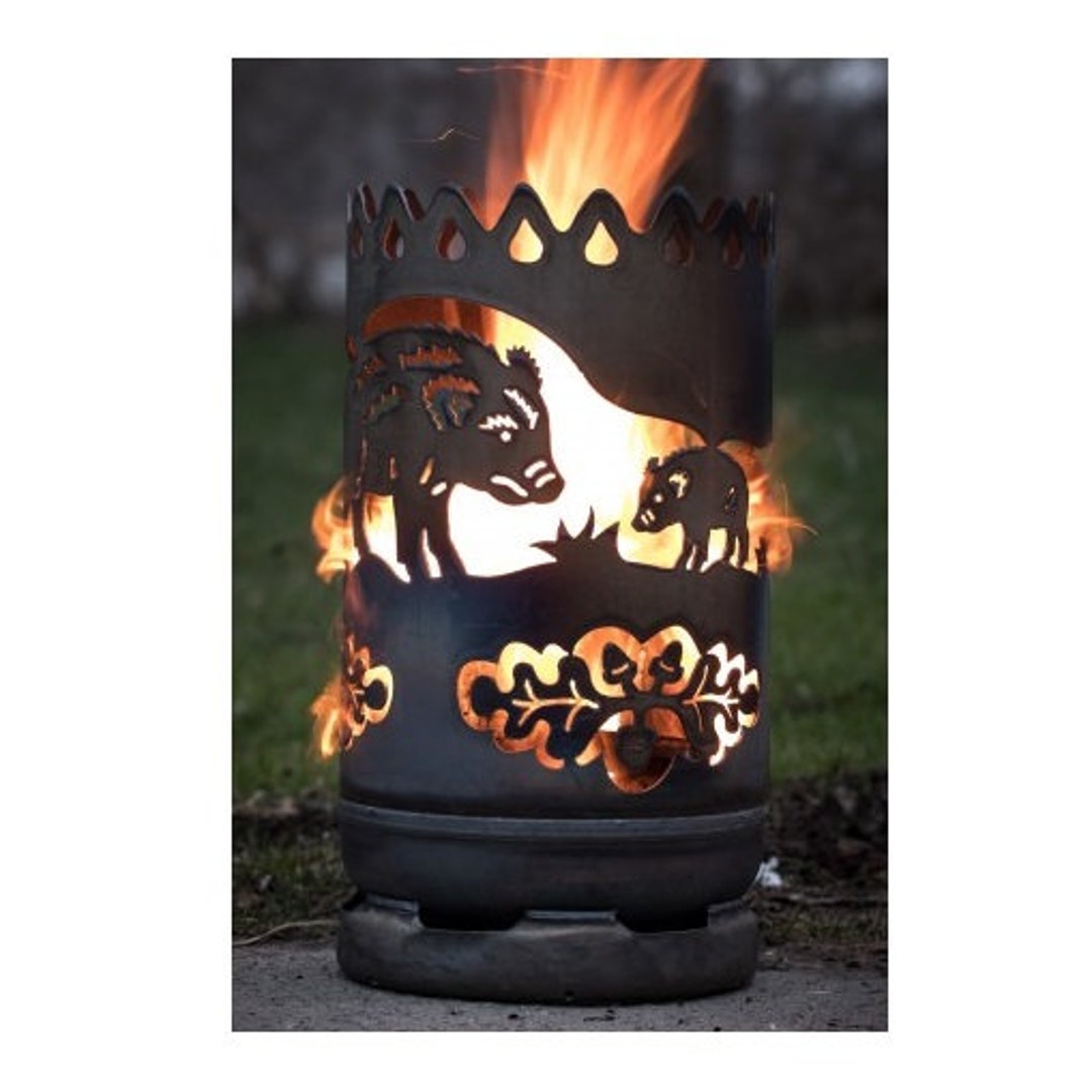 Fire Barrel Wild Boar Fireplace - Etsy
