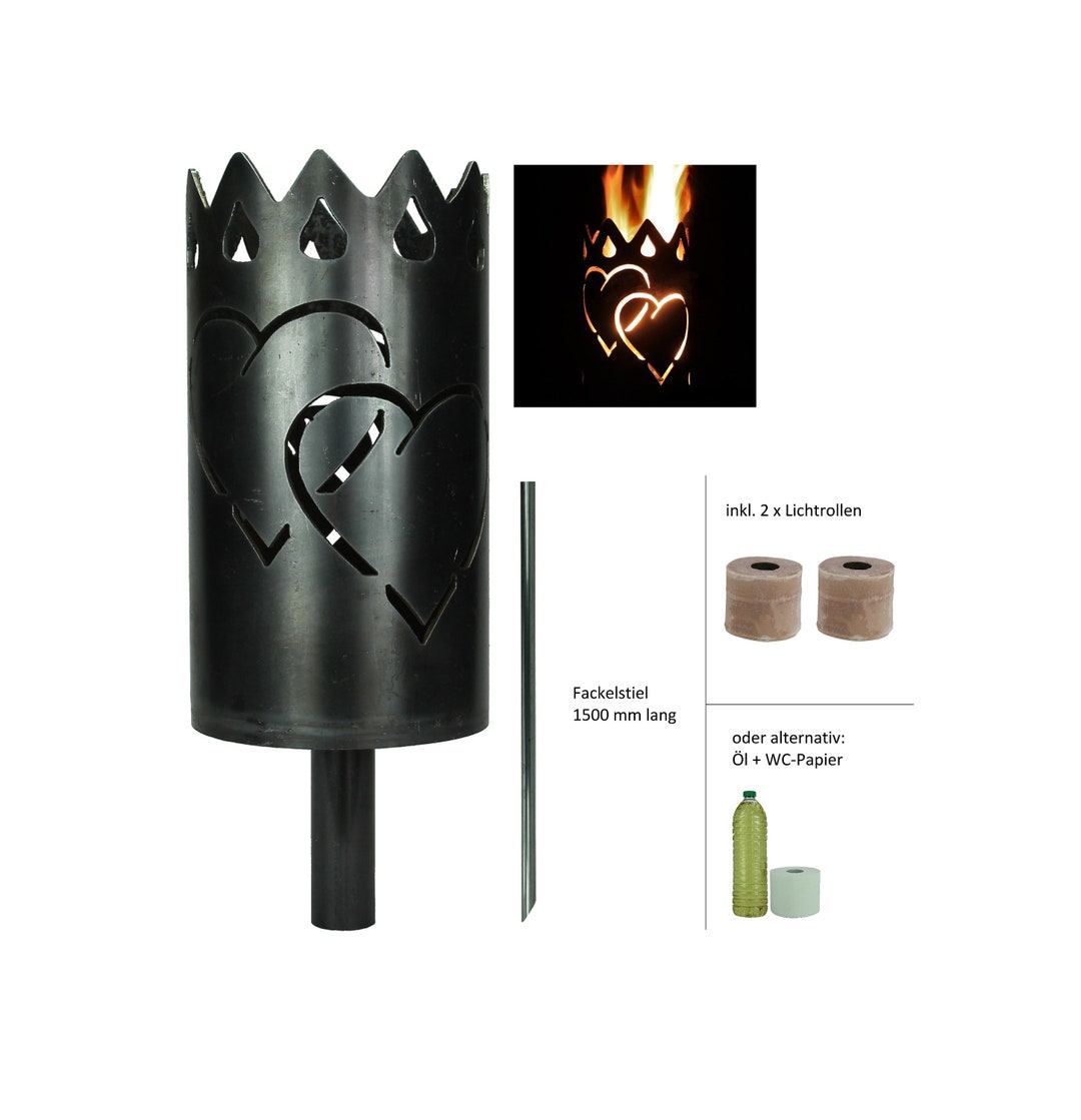 Heart Hearts Torch - Set + Stem + Wax Rolls - Etsy