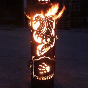 Dragon Fire Pit Fire Barrel Edelrost - Etsy