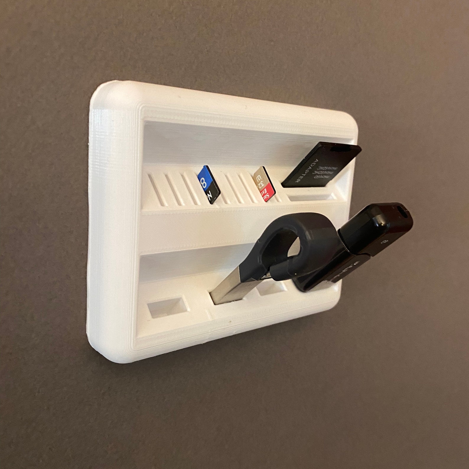 Wall Mounted USB Holder USB/ MicroSD/ SD Holder Office | Etsy