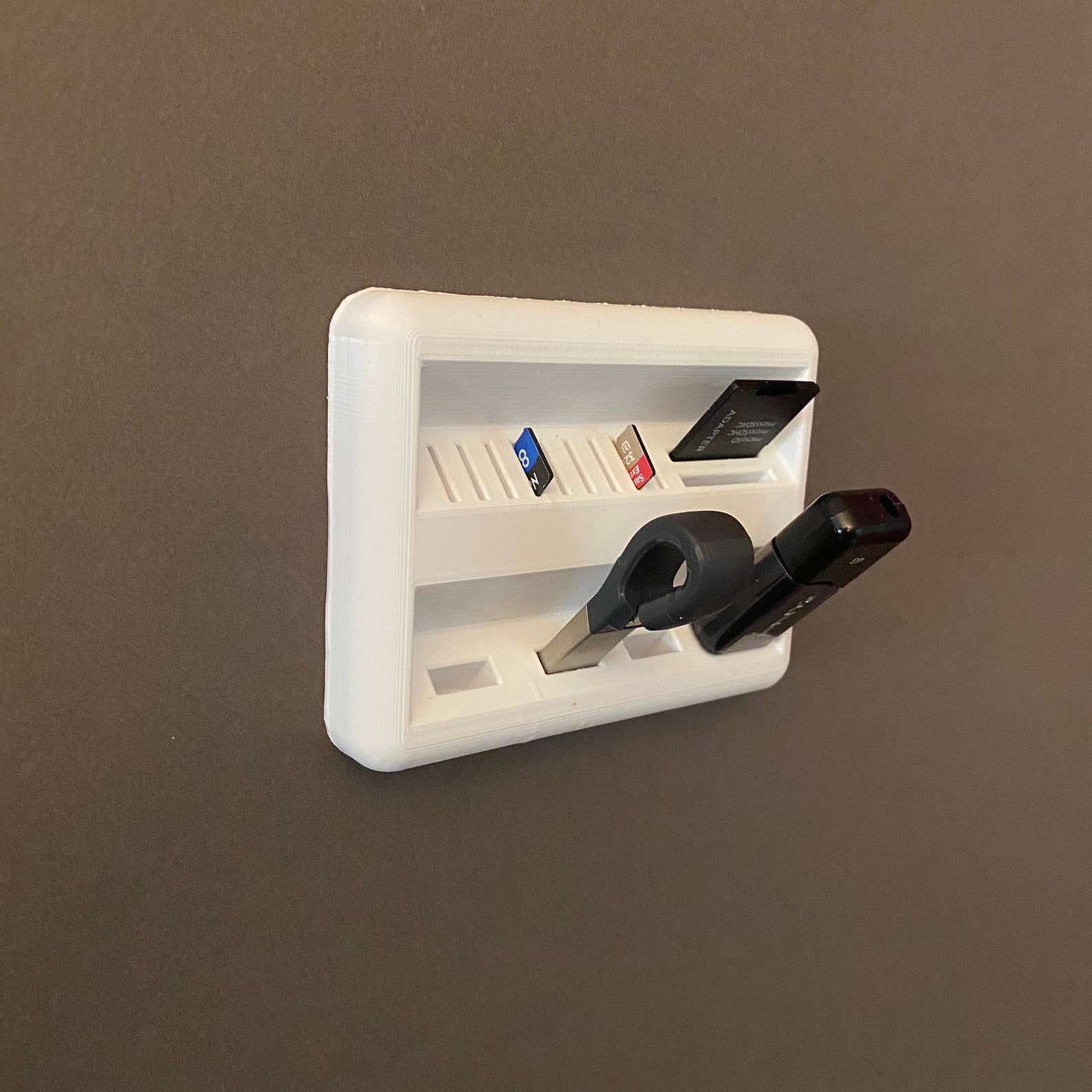 Wall Mounted USB Holder USB/ MicroSD/ SD Holder Office | Etsy