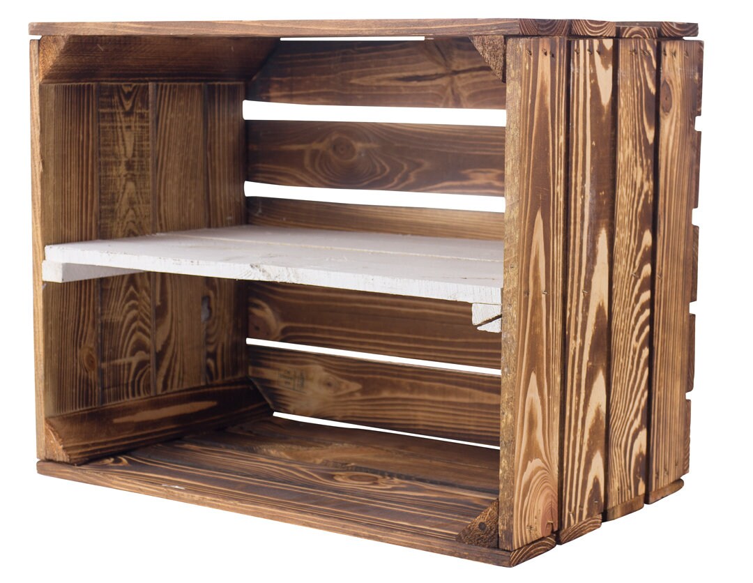 26812 Pieces Flamed/burnt Wooden Box With Center Board - Etsy