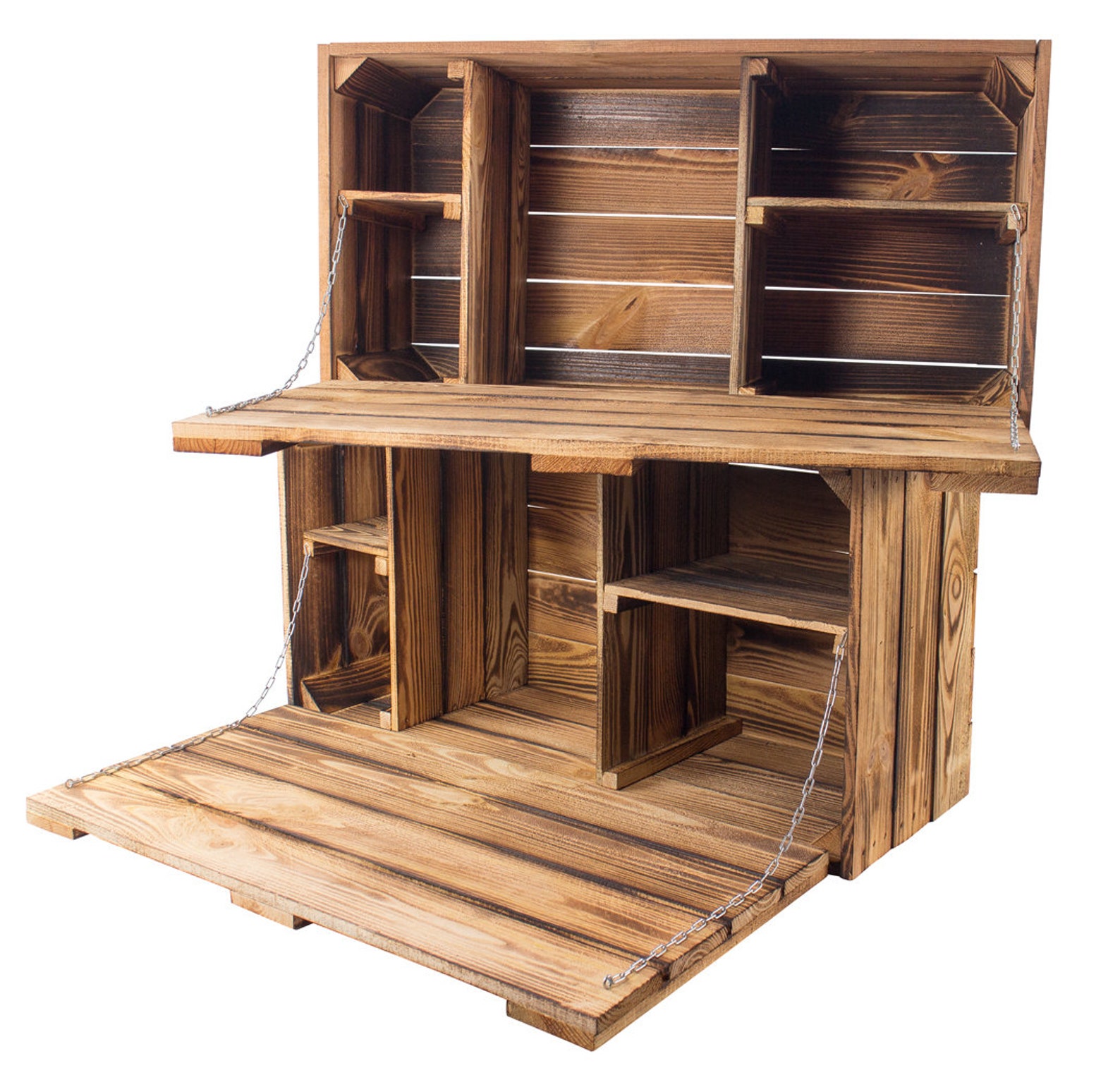 Exceptional Large Wooden Chest With Lid Flamed and With | Etsy