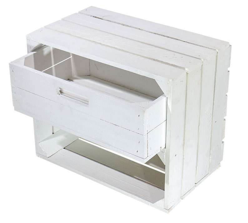 Modern White Shelf Box With Drawer New for Box Furniture | Etsy