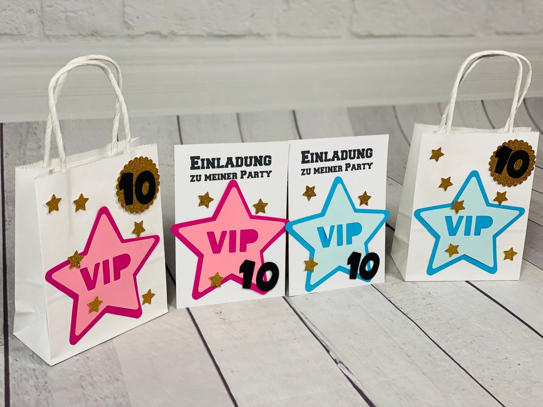 Gifts Invitation Cards Children's Birthday VIP PARTY Superstar Birthday ...
