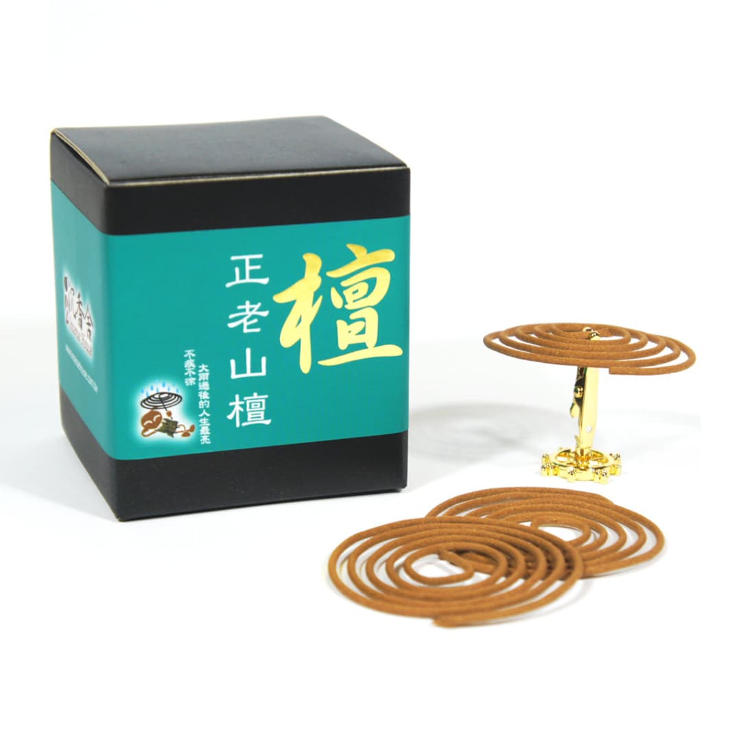 Laoshan Sandalwood Incense Coils - Lao-san 48pcs - Taiwan Incense House ...