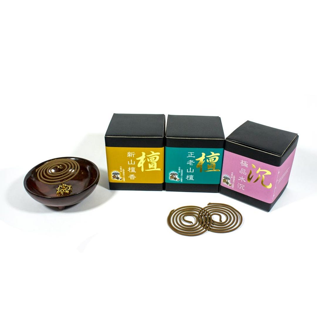 Set of Incense Coils - 2 Sandalwood + 1 Agarwood - Each 48pcs 3.5hr ...