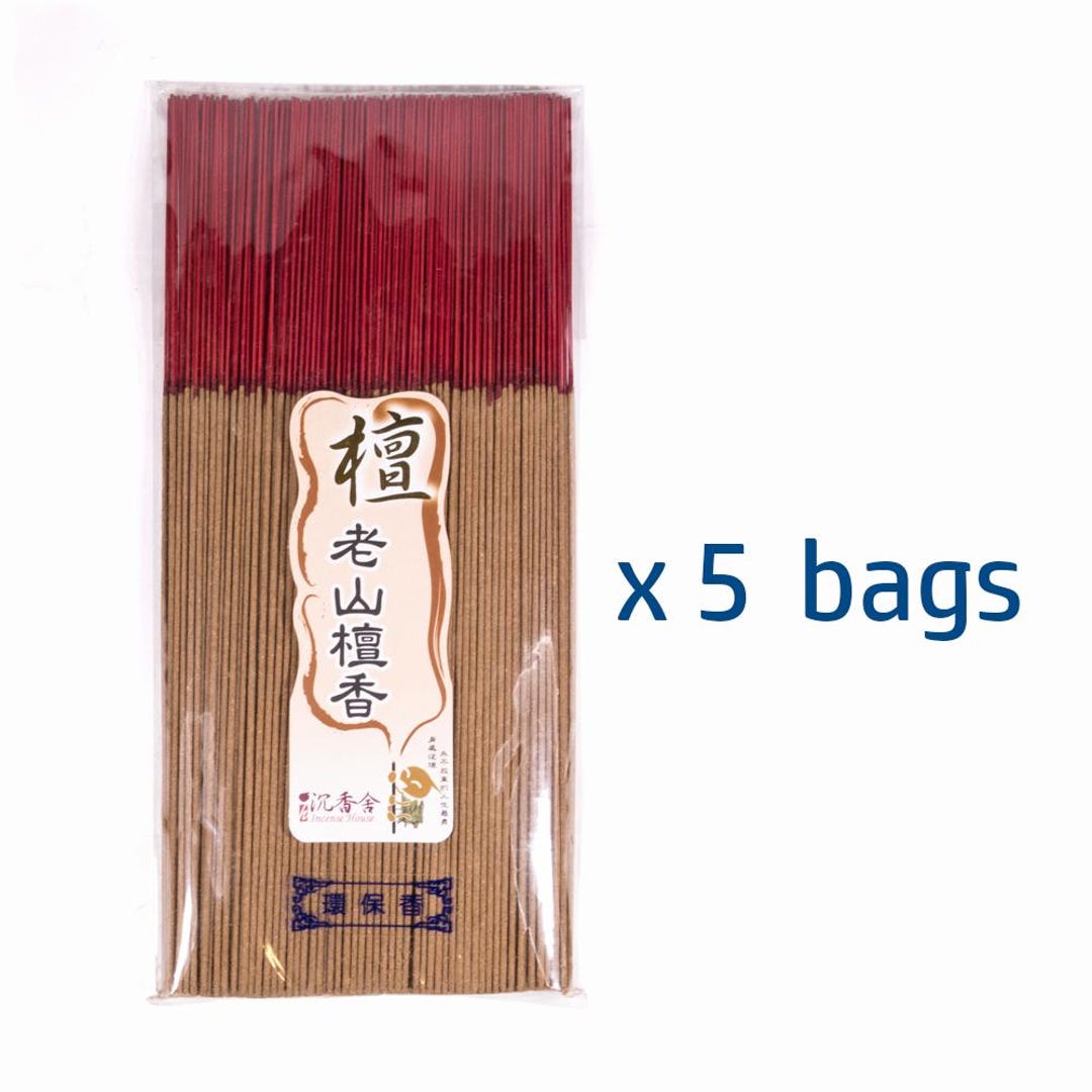 5 Bags * Sandalwood Joss Incense Sticks 300g Bamboo Incense Sticks ...