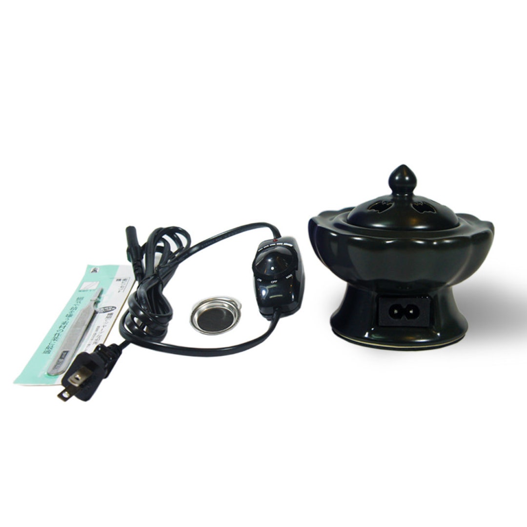 Electric Incense Burner / Heater Lotus BLACK Type Taiwan Ceramic by ...