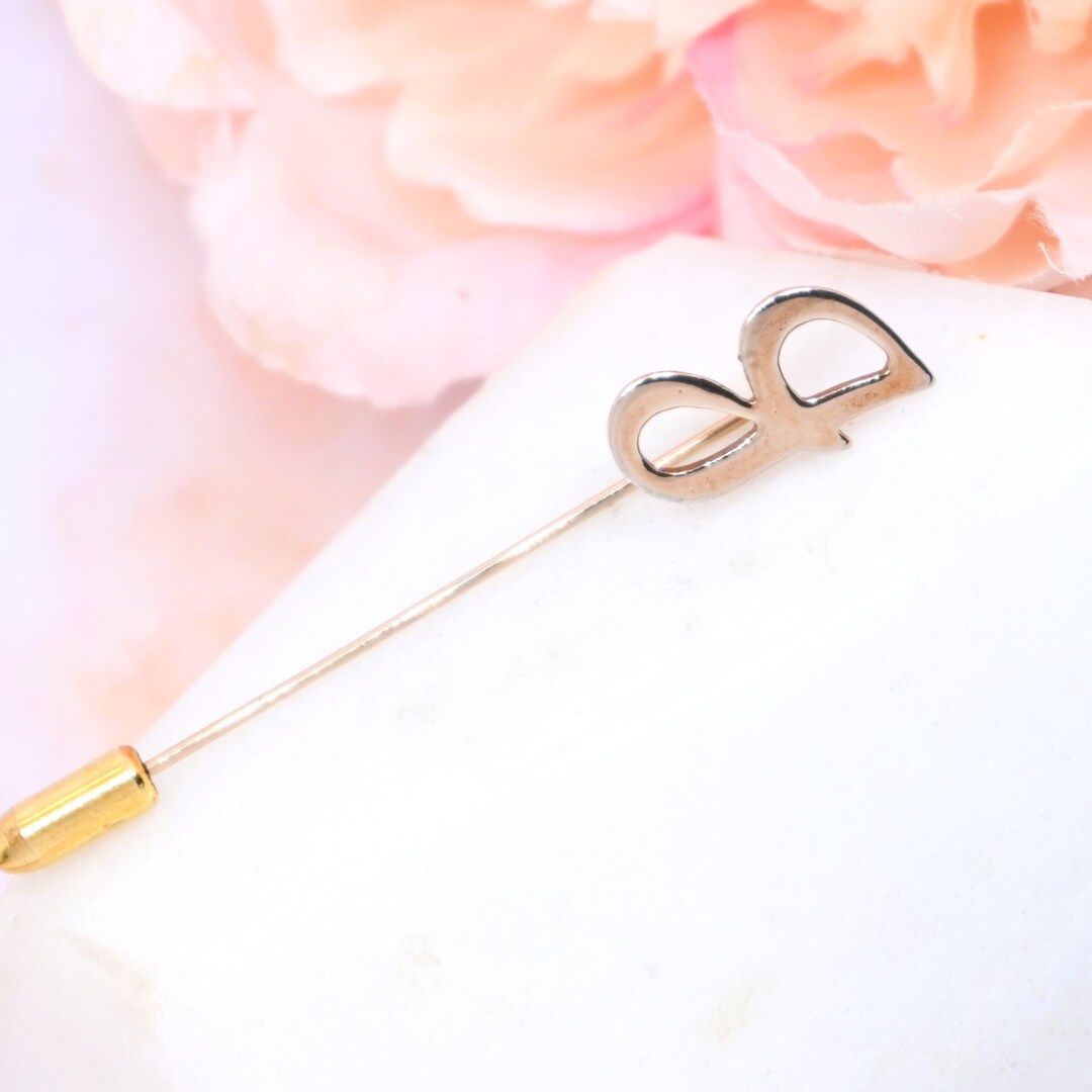 Vintage "j" Stick Pin 10k Gold Filled Polished Yellow Gold J Monogram ...