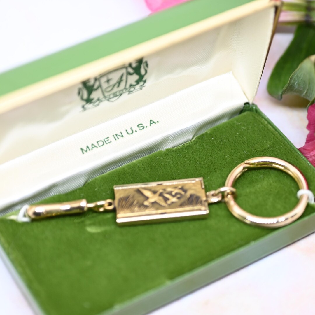 Vintage Anson Gold Ducks Key Ring, Detachable Fob in Original Box - Etsy