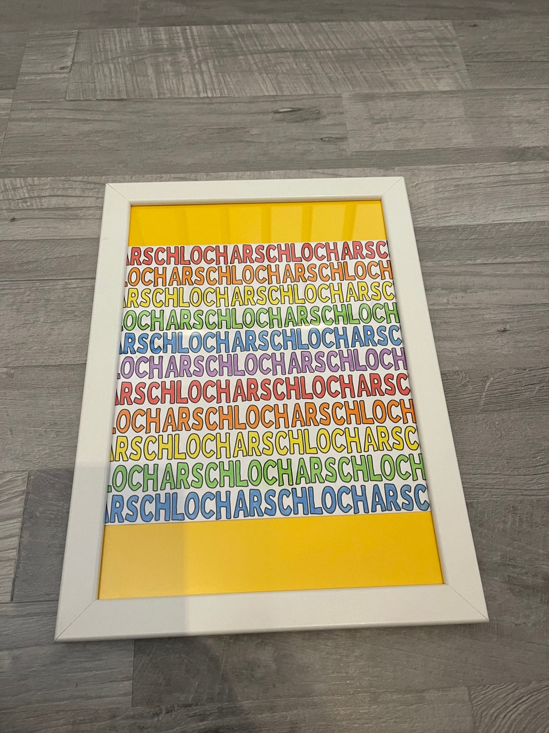 Mural Asshole A4 Swear Words in Picture Frame Wall Decoration, Funny ...