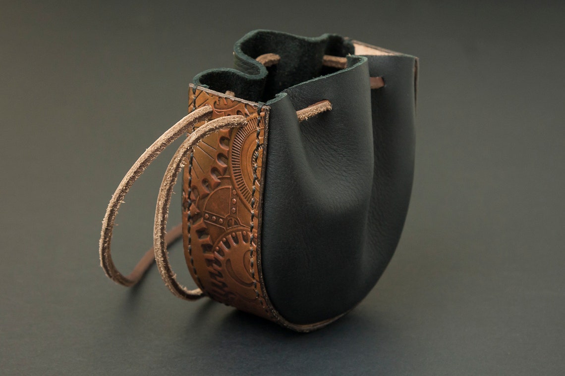 Leather Pouch Steampunk Design Larp Cosplay | Etsy
