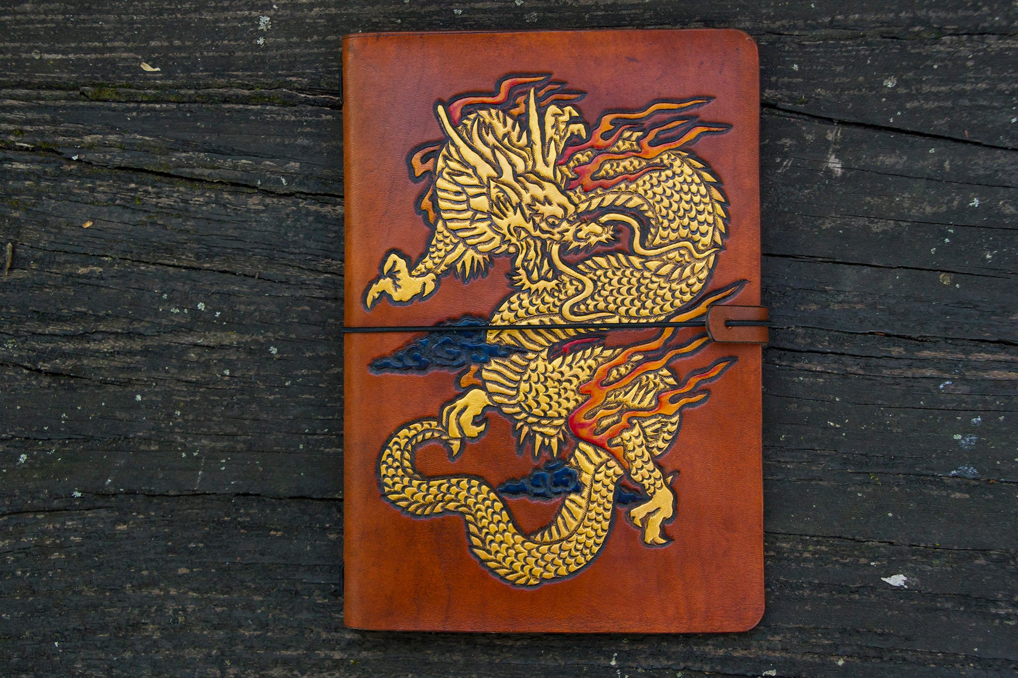 Dragon Leather Travelers Notebook Cover. All Sizes. - Etsy Polska