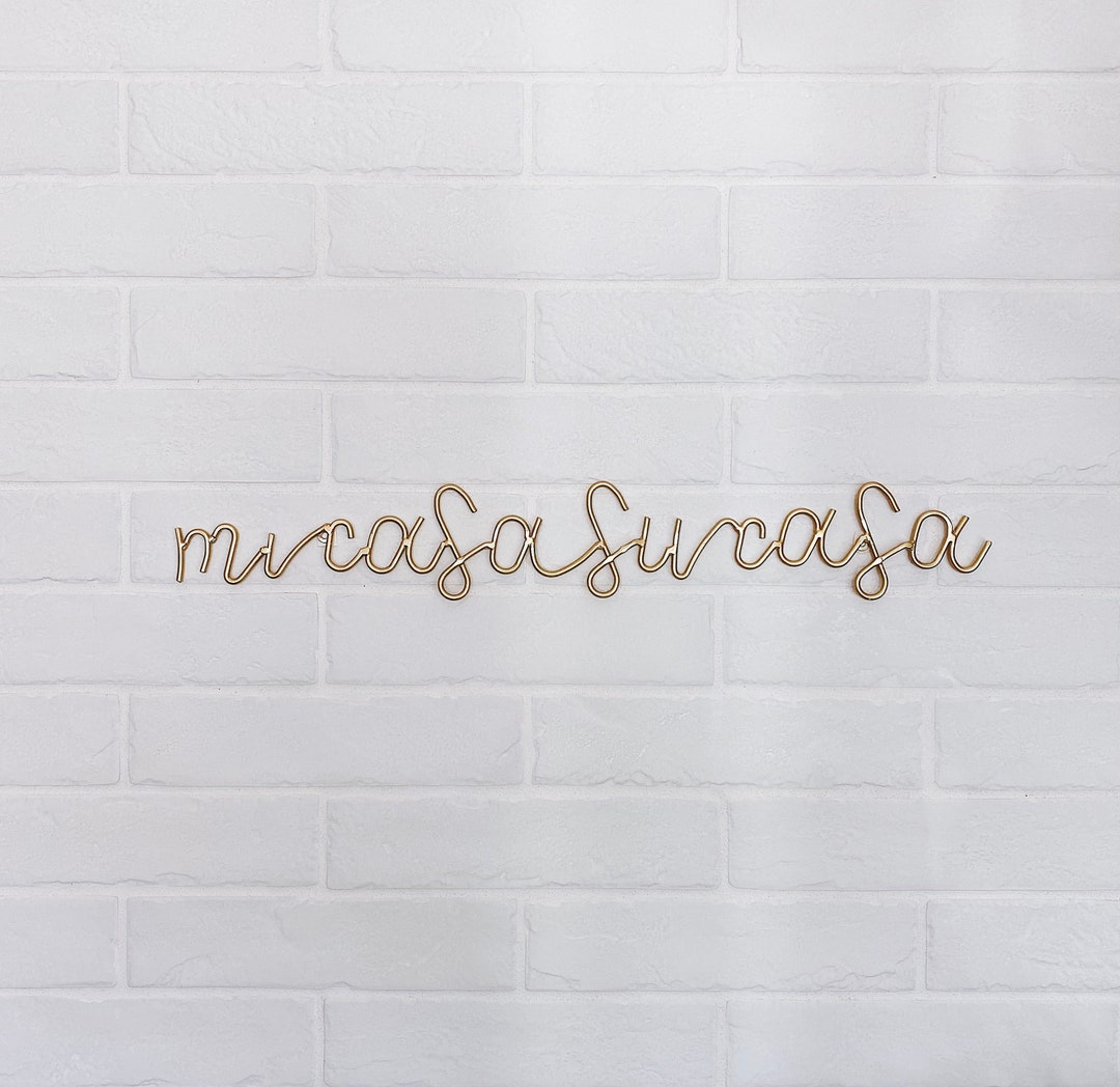 Mi Casa Su Casa Sign, Mi Casa Su Casa, Mi Casa Su Casa Wall Art, Gold ...