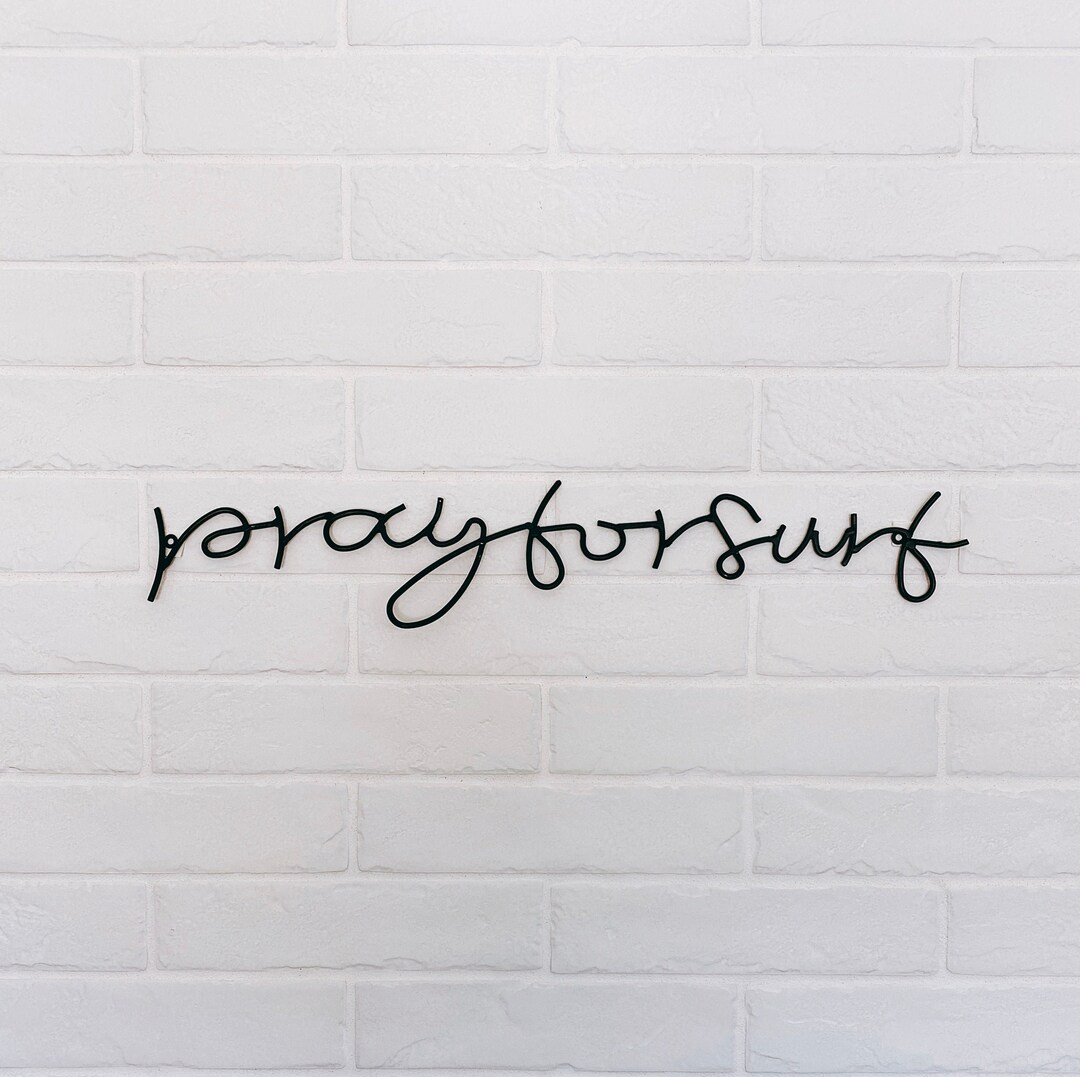 Pray for Surf Metal Sign, Pray for Surf Sign, Pray for Surf Wall Art ...