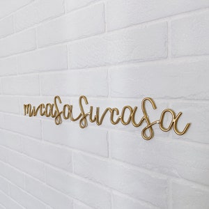 Mi Casa Su Casa Sign, Mi Casa Su Casa, Mi Casa Su Casa Wall Art, Gold ...