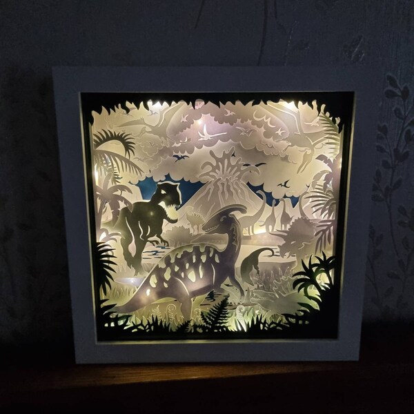 Dinosaur Shadow Box - Etsy