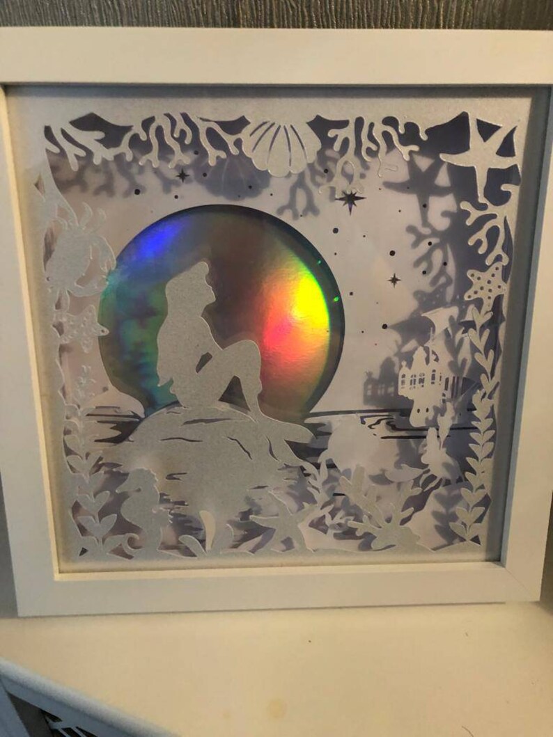 Ariel Little Mermaid Inspired Light up 3D Shadow Box. Under - Etsy
