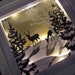 Woodland Deer in Moonlight 3D Light up Shadow Box Set in High Quality 9 ...