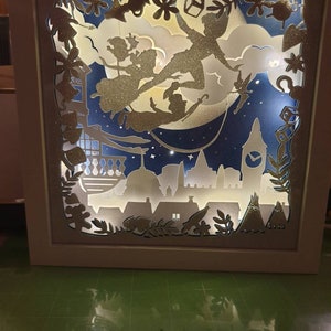 Peter Pan Inspired Light up 3d Shadow Box Set in 9 X 9in High Quality ...