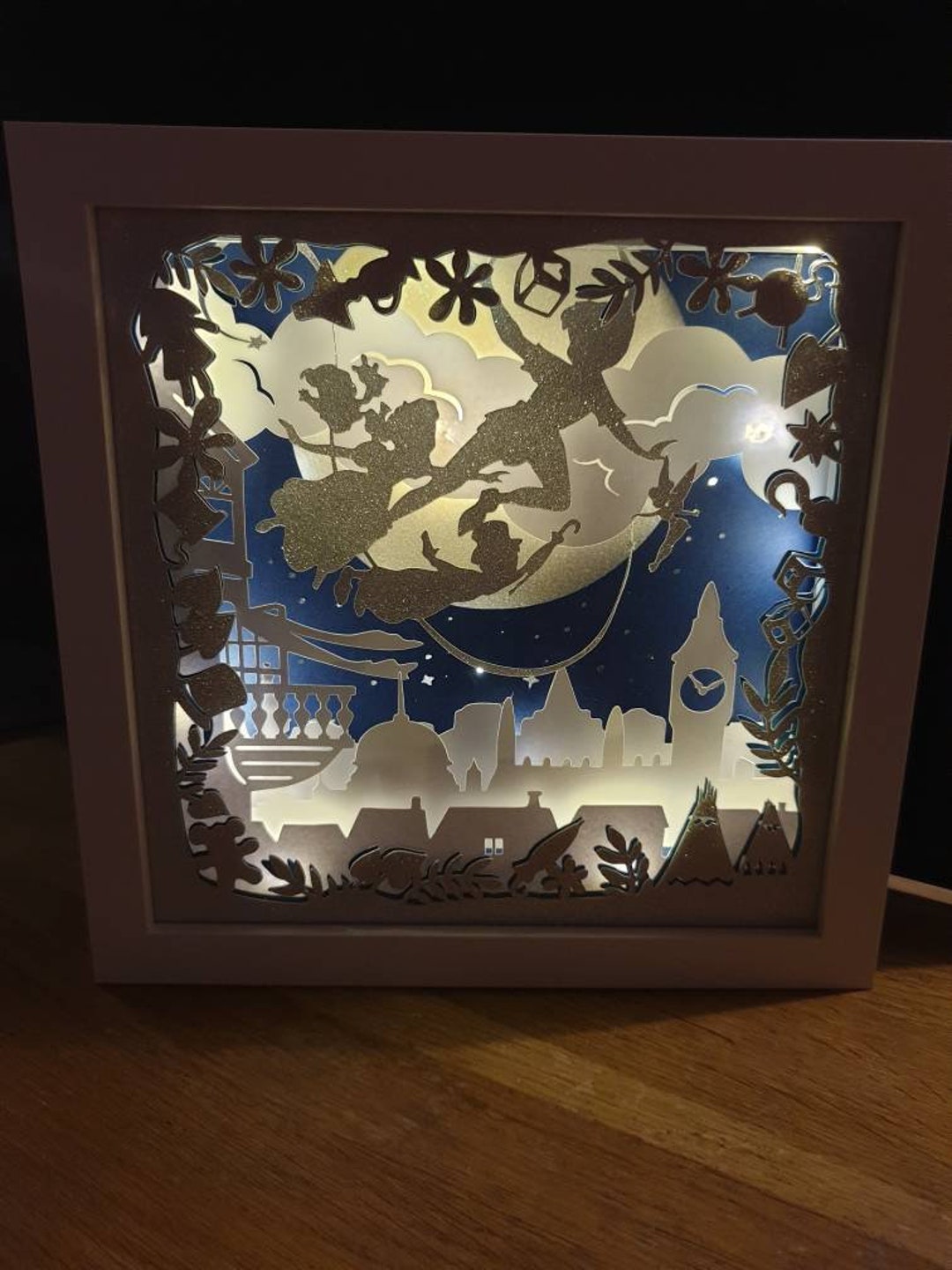 Peter Pan Inspired Light up 3d Shadow Box Set in 9 X 9in High Quality ...