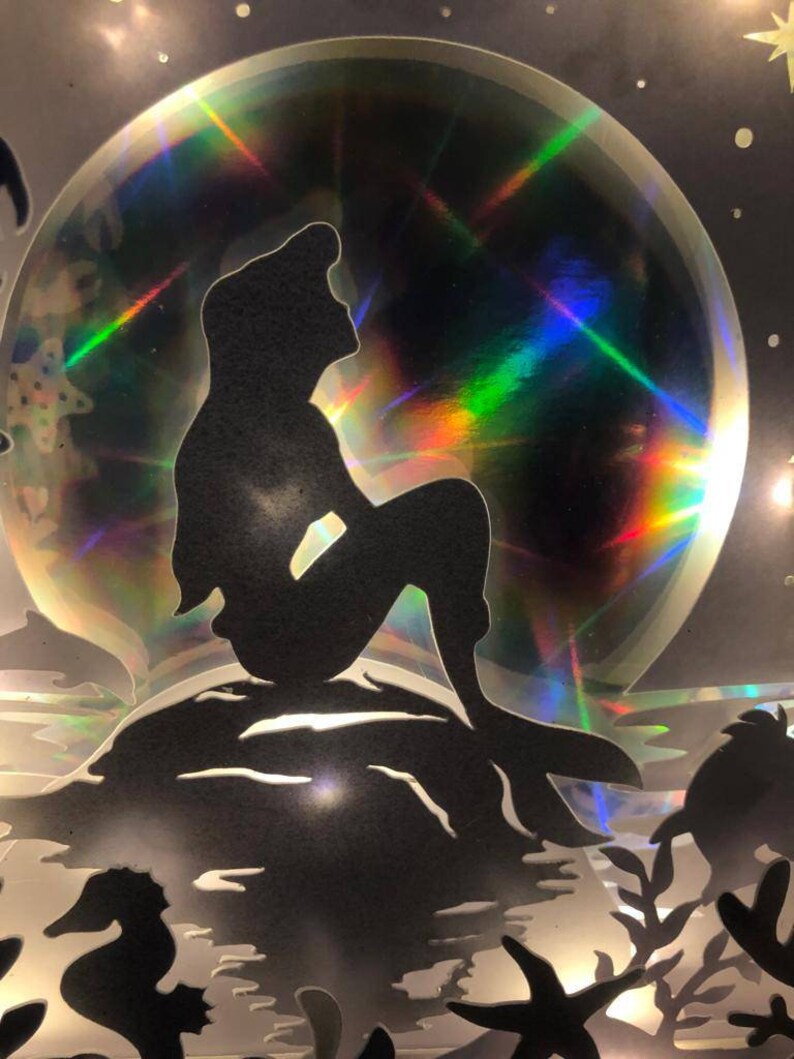 Ariel Little Mermaid Inspired Light up 3D Shadow Box. Under - Etsy